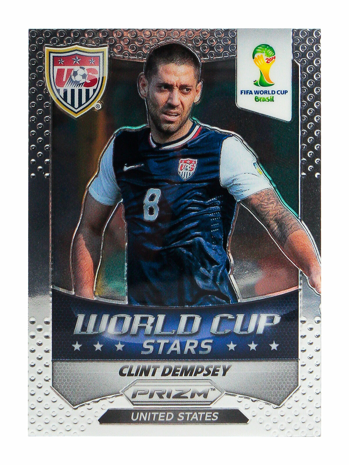 Коллекционная карточка Panini Prizm FIFA World Cup 2014: #WCS-38 Clint Dempsey - World Cup Stars