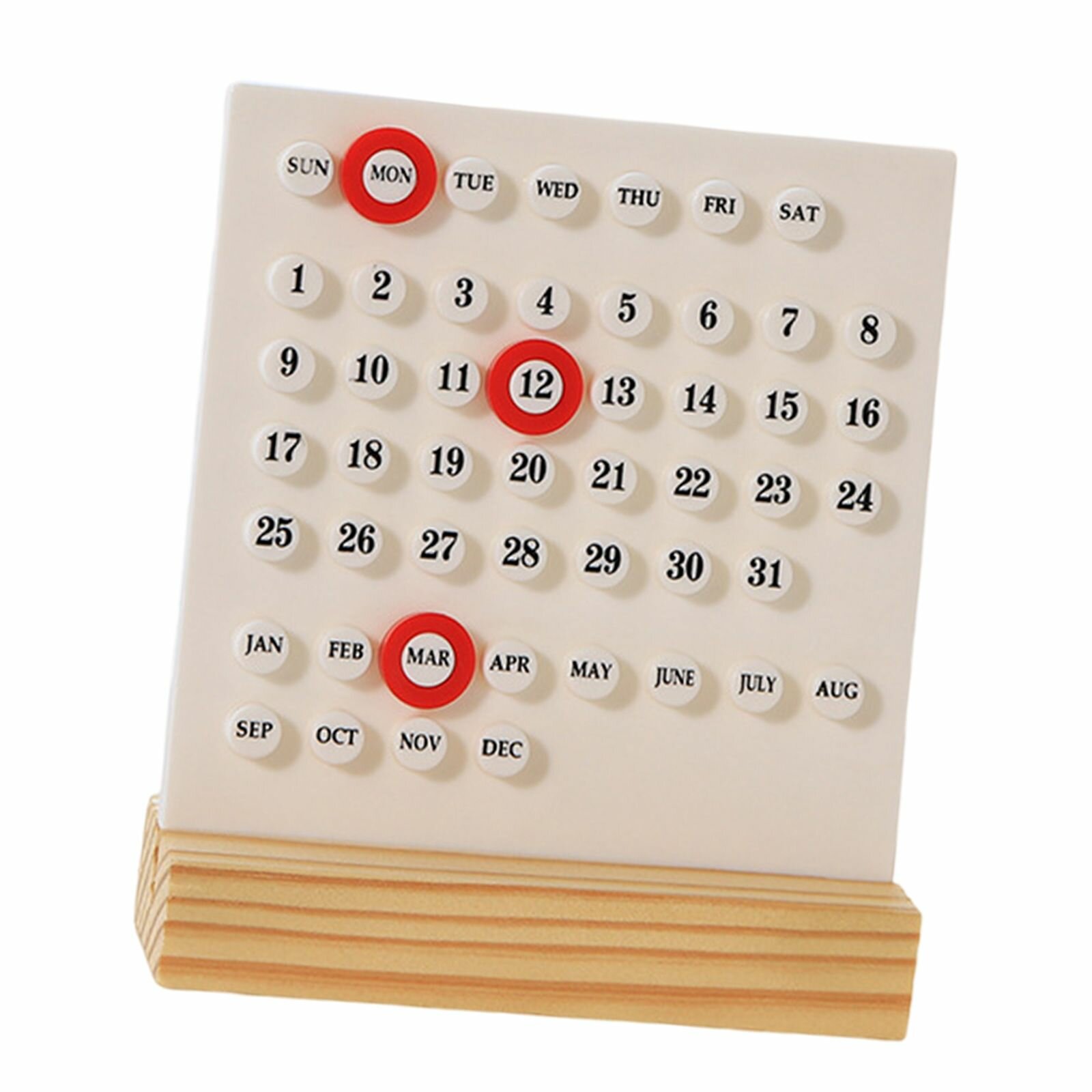 Акриловый настольный постоянный календарь для отображения месяца недели и даты дома или в офисе