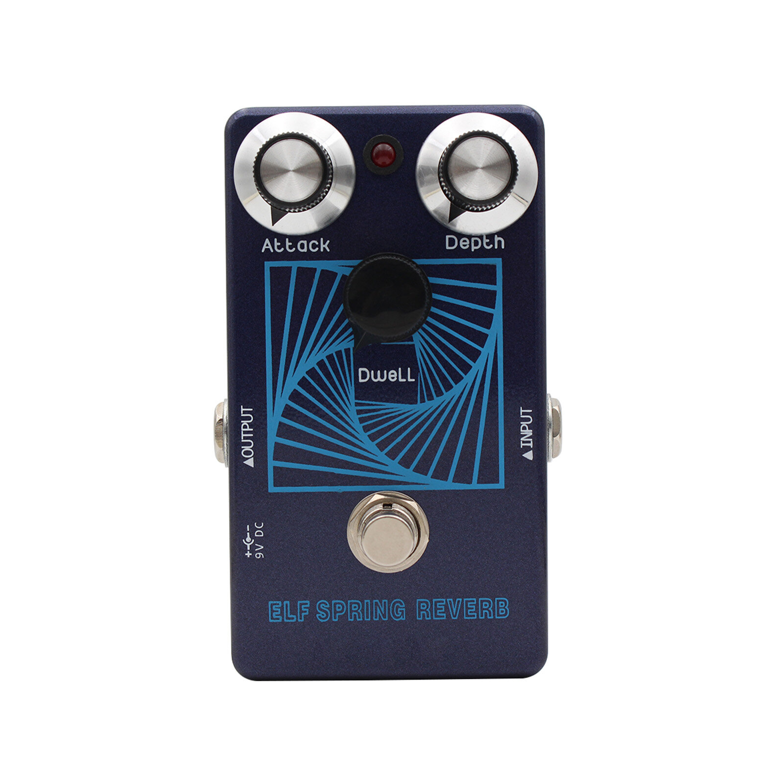 Педаль реверберации MOSKYAUDIO ELF SPRING REVERB: винтажная имитация пружинной реверберации, гитарные эффекты, регулируемая задержка, бесконечный сустейн, регулятор глубины, подходит для рока, джаза и экспериментальных звуков.