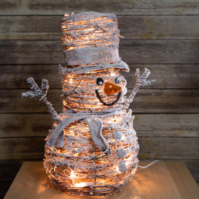 Светящийся Снеговик Сноувальд 50 см 35 теплых белых LED ламп, Peha (Пеха), TR-71175