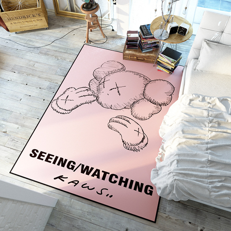 Ковер безворсовыйкавс 80x120см. Коврик универсальный противоскользящий