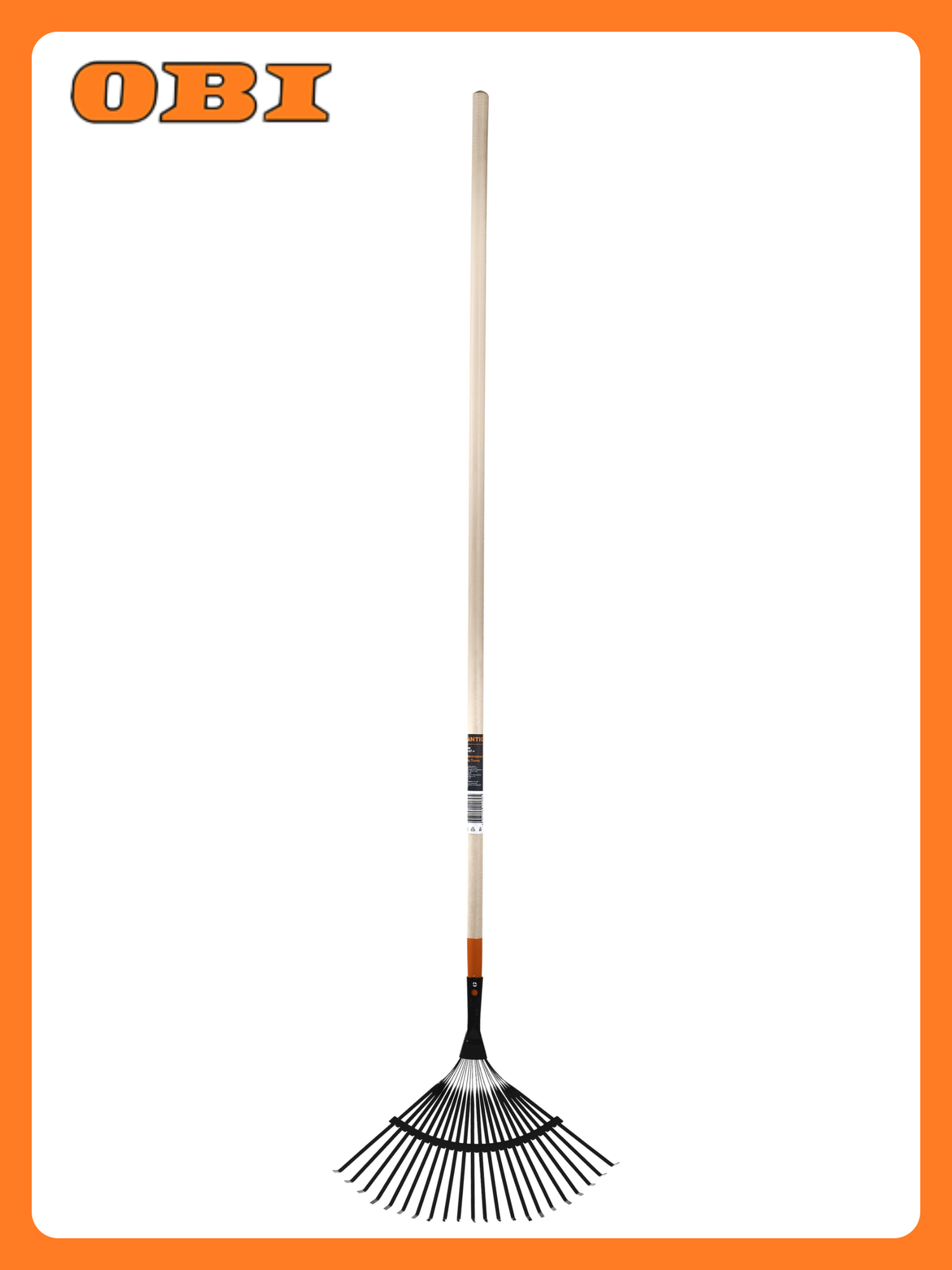 Грабли Plantic Terra, веерные, 22 зубца, деревянные черенки, черные