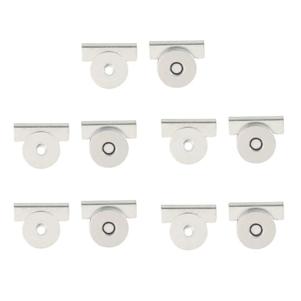 10 комплектов, магнитная пряжка, аксессуары для пряжек сумок, магнитная пряжка-серебристый