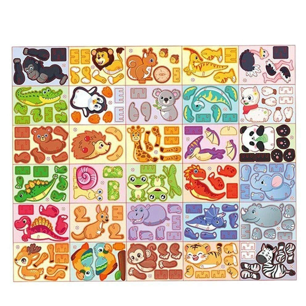 10 шт. 3D бумажный пазл