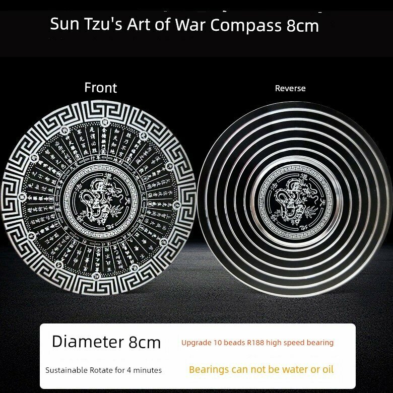 Китайский высокотехнологичный фиджет-спиннер, цельнометаллическая игрушка для снятия стресса, компас Фэн-шуй Тай-чи