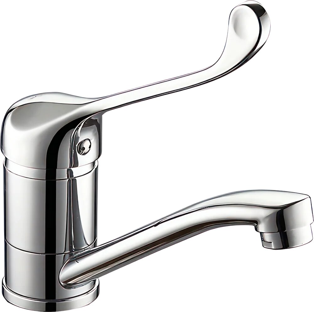Смеситель для кухни Ledeme H79 L4579-2 с поворотным изливом, хром, глянцевый, однорычажный, латунный, с керамическим картриджем, для инвалидов