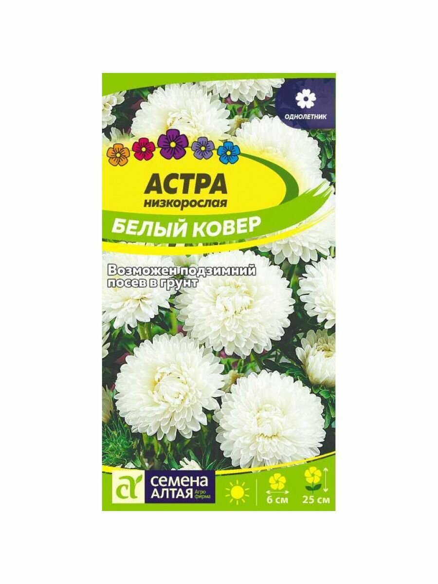 Астра Белый Ковер низк цв. п 0,2г Семена Алтая