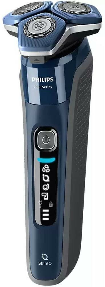 Бритва PHILIPS Тип роторная/Электропитание от аккумулятора/Время автономной работы 60 мин. Цвет черный / синий S7885/50