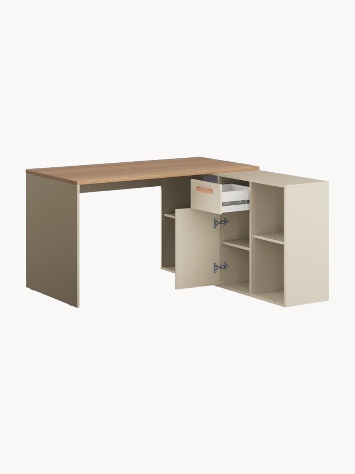 Стол письменный Mobi Лайт 03.245 F Сатин 7045 PE, Дуб эндгрейн элег.