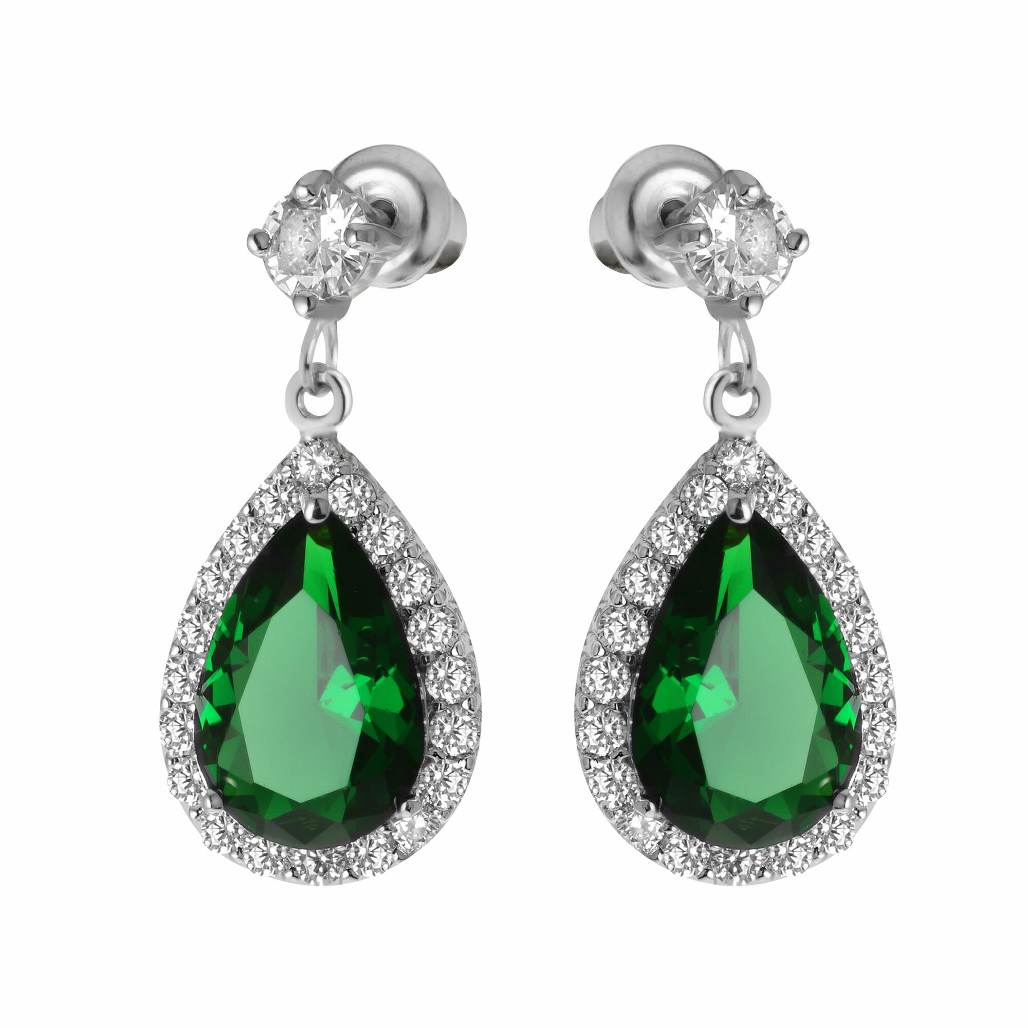 Серьги, искусственный камень