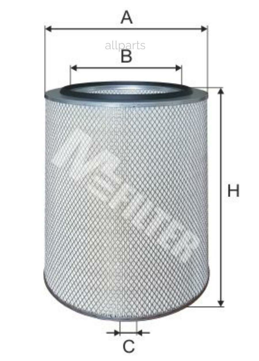 M-FILTER A811 фильтр воздушный! H474.5 D302 d191.5\ Omn MAN, MB, Iveco, Neoplan, Setra