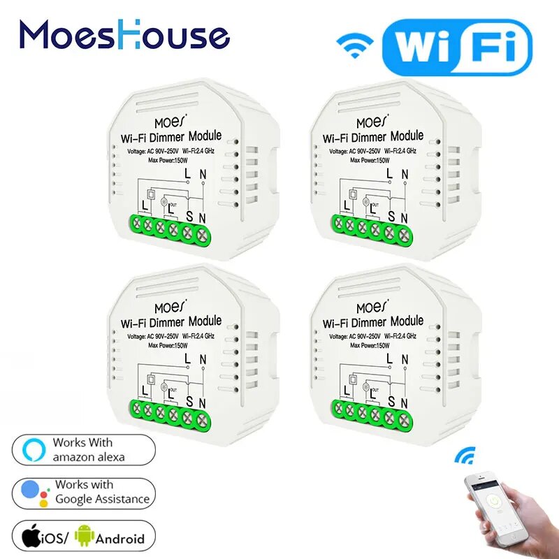 MoesHouse MS-105 Умный диммер 4PCs Dimmer Module