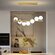 Современная золотая LED люстра со стеклянными шарами, 7 ламп, 720 мм, для кухни,...