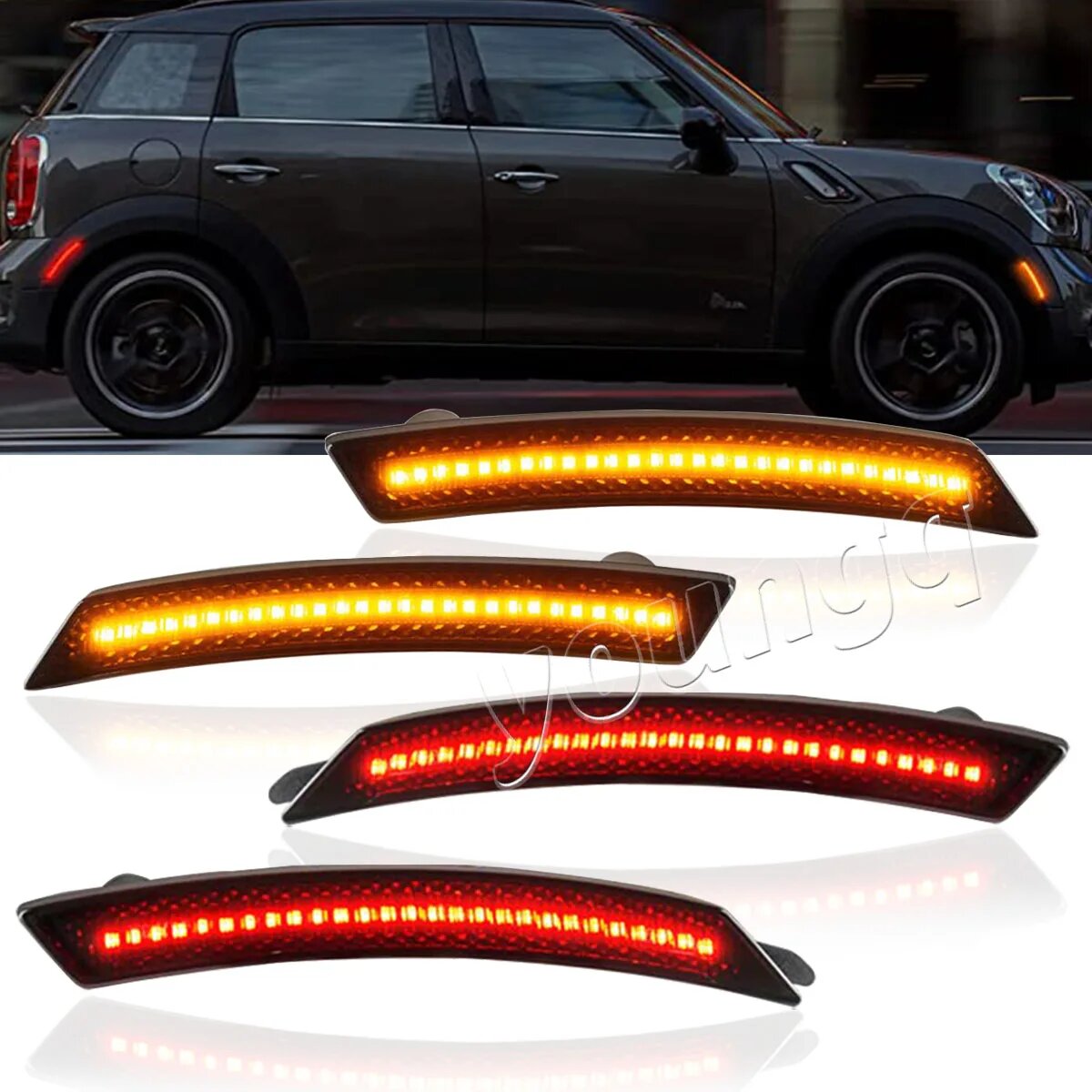 2шт задний красный габаритный фонарь для Mini Cooper R55 R56 R57 R58 R60