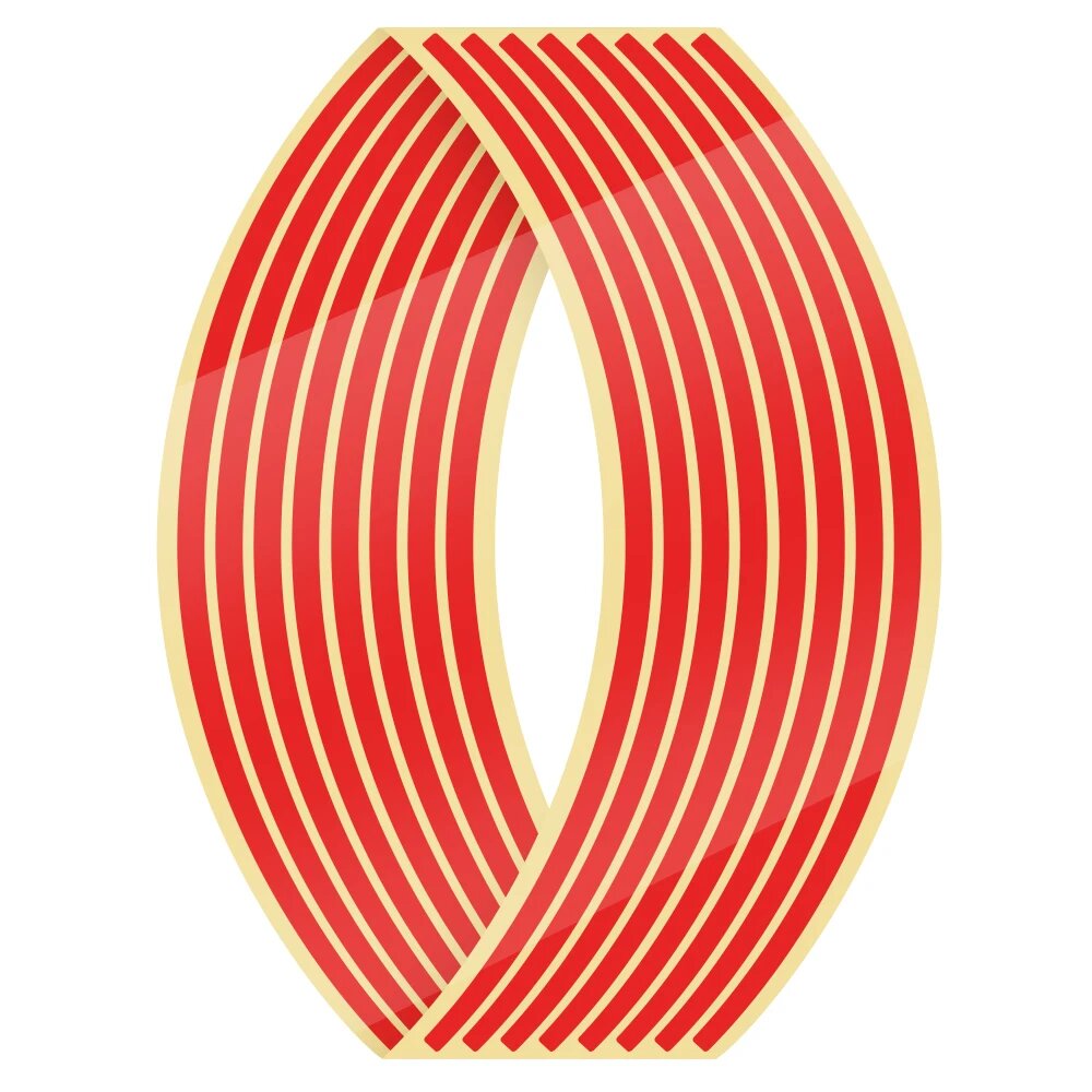 Наклейка на колесо, светоотражающая лента в полоску на обод, велосипед, мотоцикл, Красный, Красный