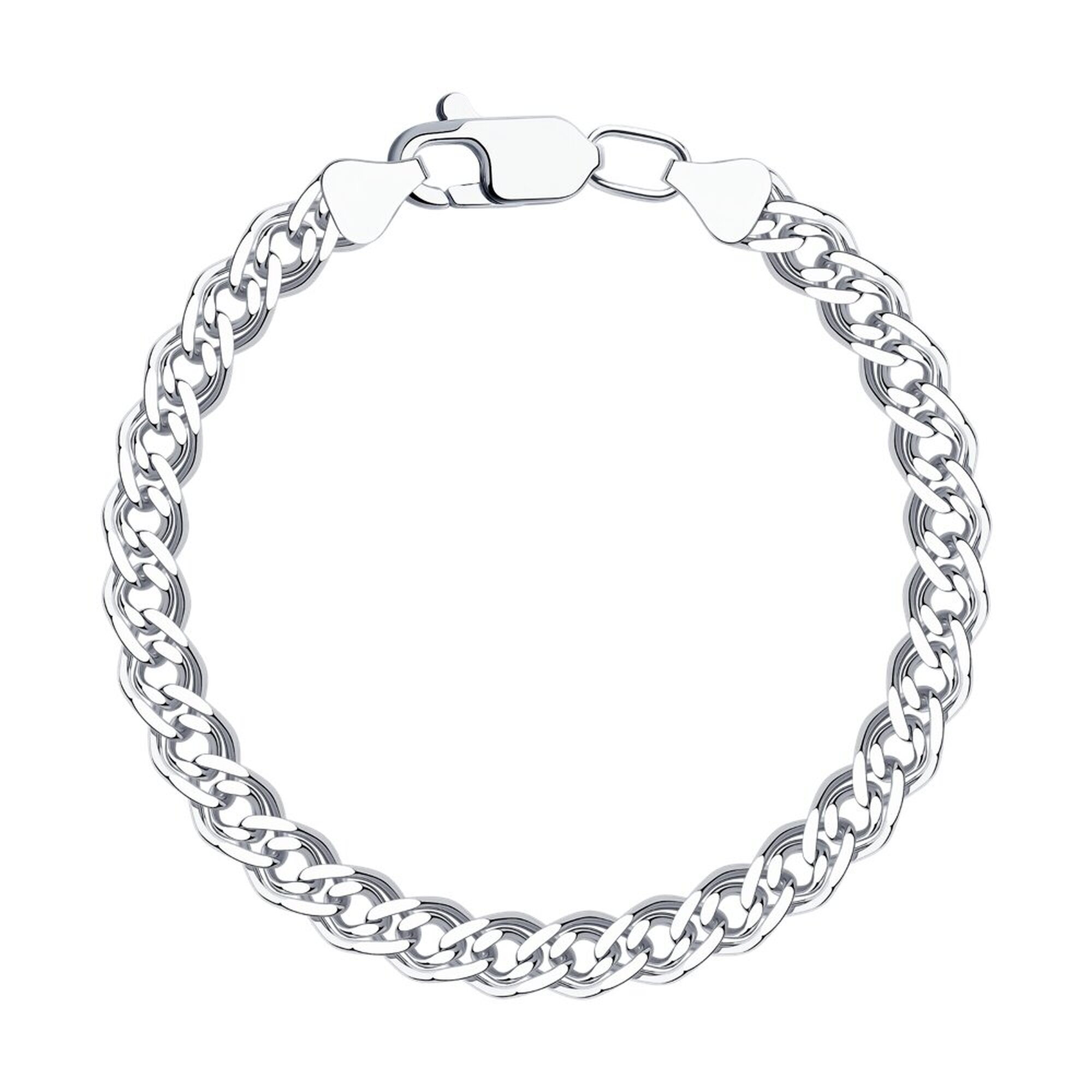 Браслет, серебро, 925 проба, родирование