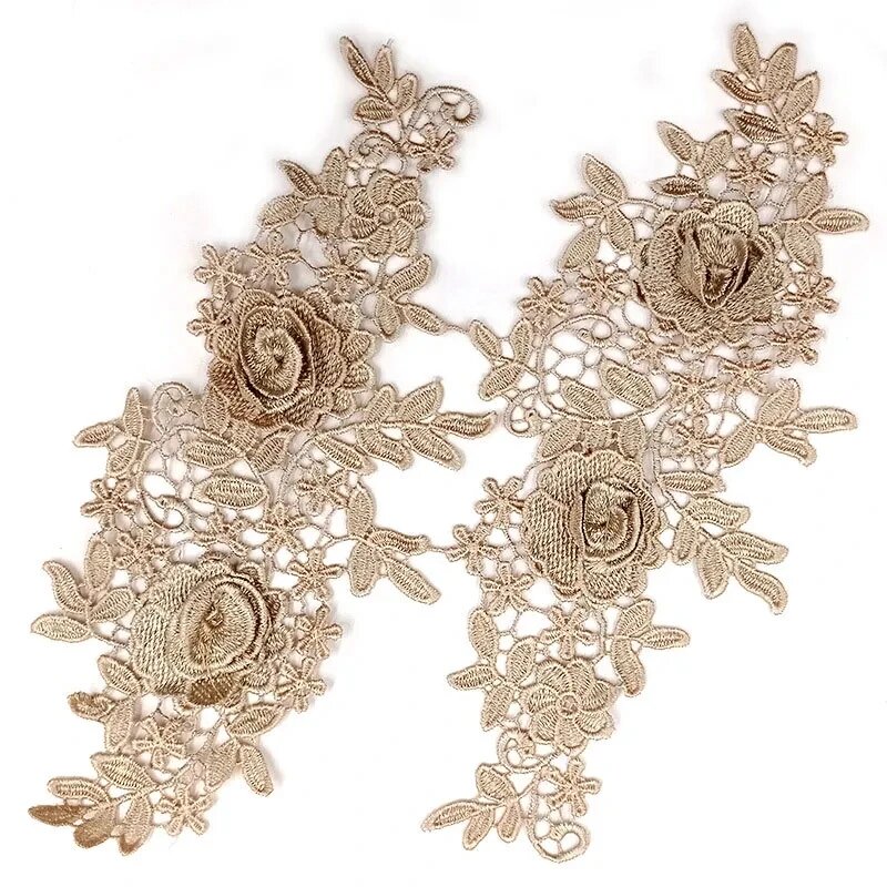 MissDeer 1 шт. вышитая Цветочная кружевная ткань, аппликации, воротник, нашивка для шитья, свадебное платье, одежда, платье, Декор, поделки своими руками