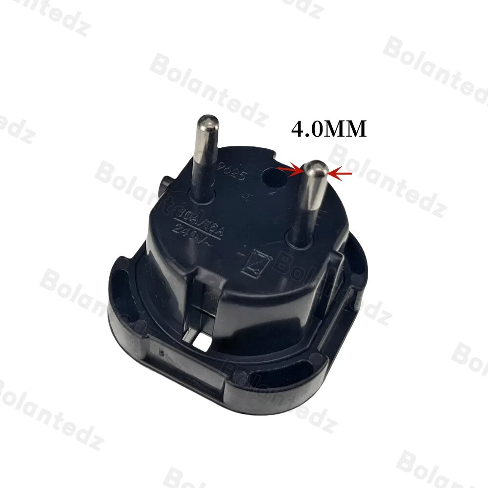 Адаптер универсальный UK/EU, черный, 4.0mm Pins