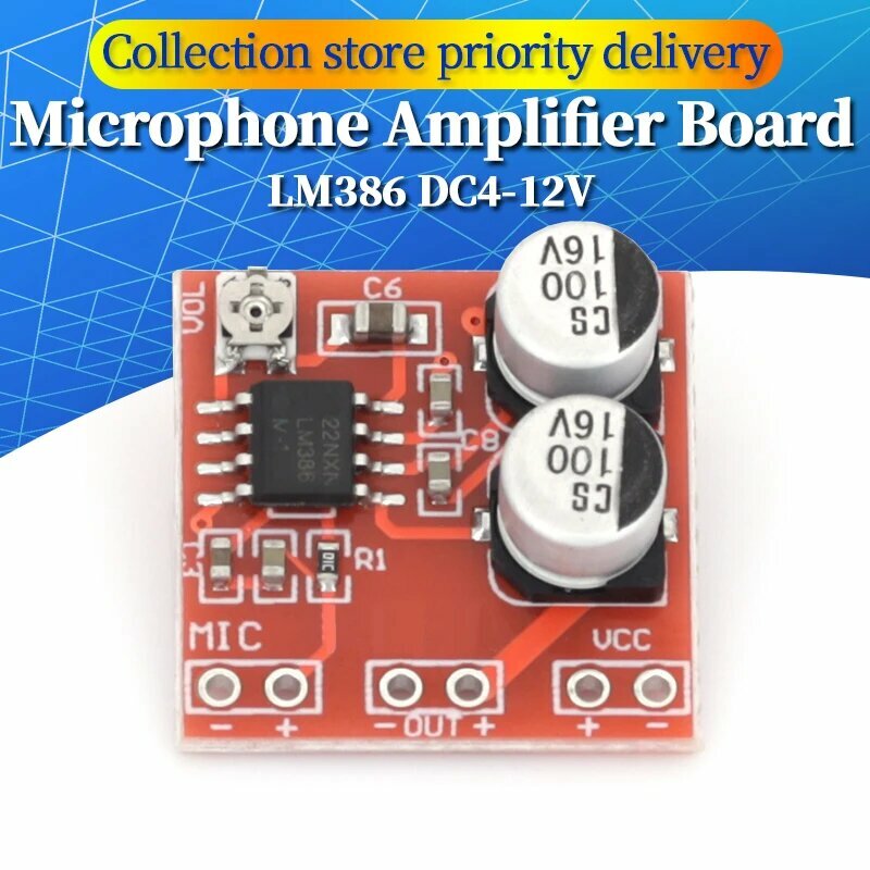 Усилитель микрофона LM386 Liludin без потенциометра 10 Pcs