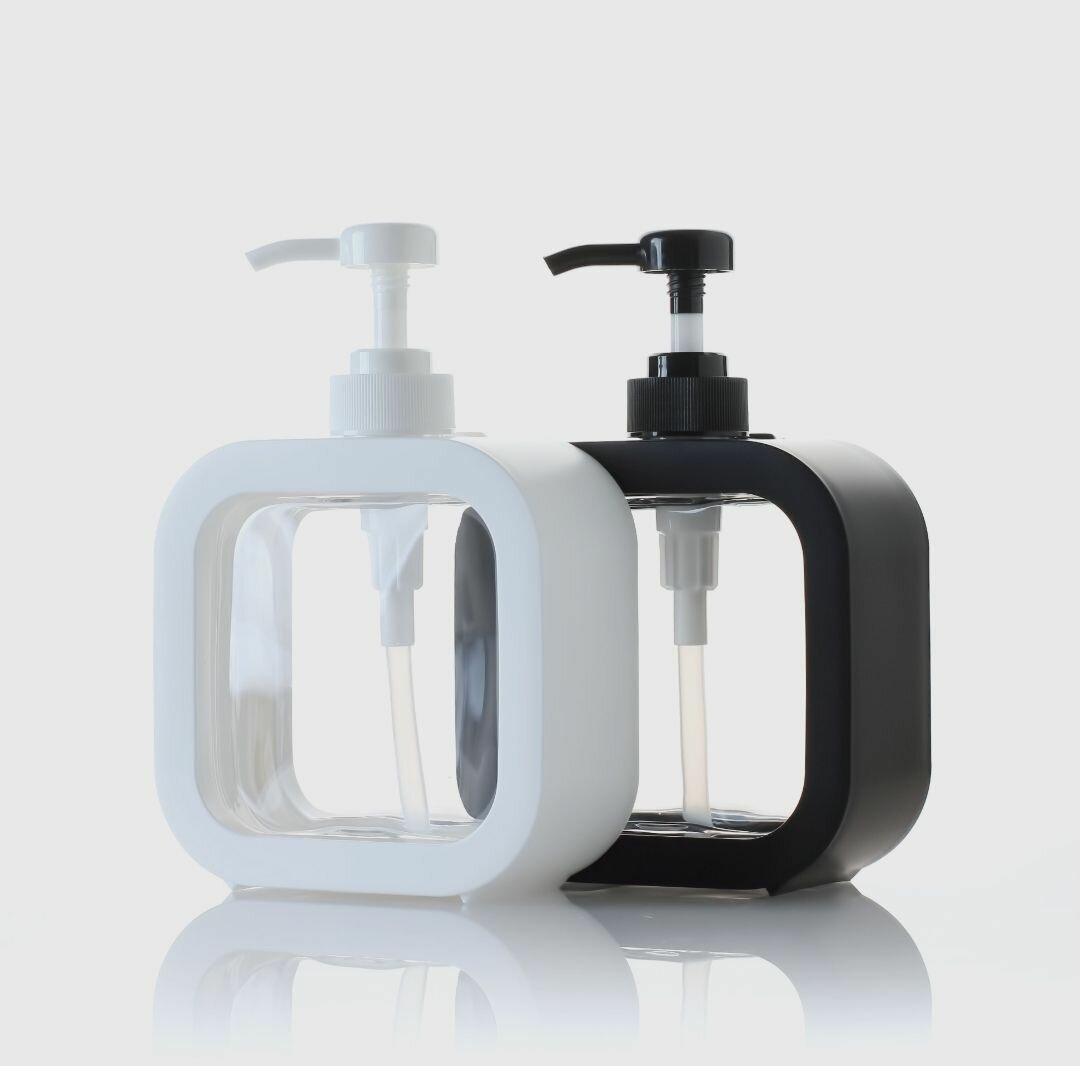 Дозатор 500 мл / Диспенсер винтовой для жидкого мыла механический / Диспенсер косметический для жидкого мыла, шампуня, геля для ванной, для кухни моющего средства