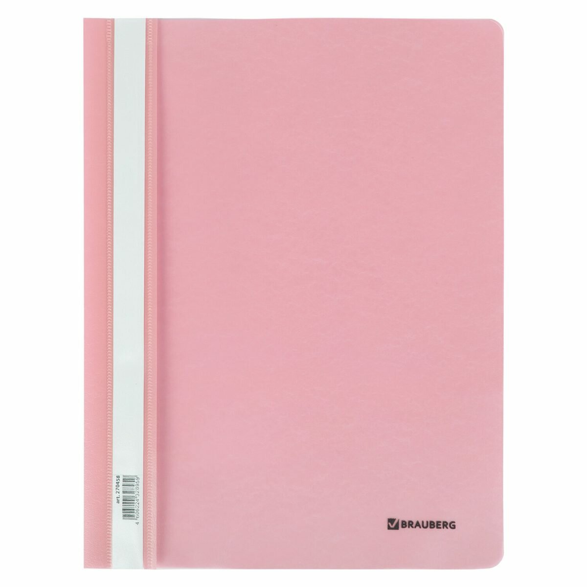 Папка-скоросшиватель Brauberg Pastel (А4, 130/180мкм, пластик) персиковый (270457), 75шт.