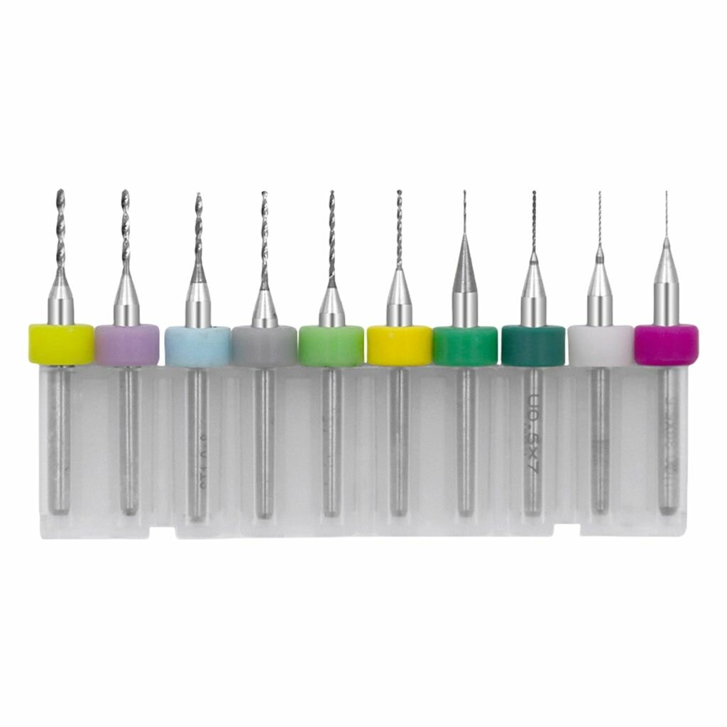 Бур, Вольфрамовое микросверло для гравировки - от 0.3 до 1.2мм, 1 коробка