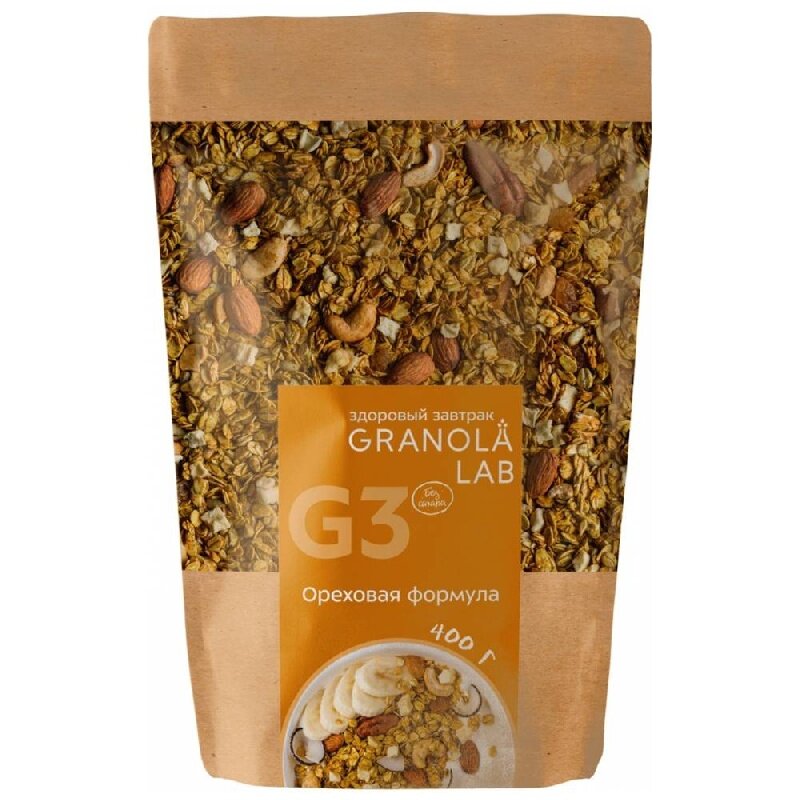 Гранола-мюсли GRANOLA.LAB G3 Ореховая формула 400г