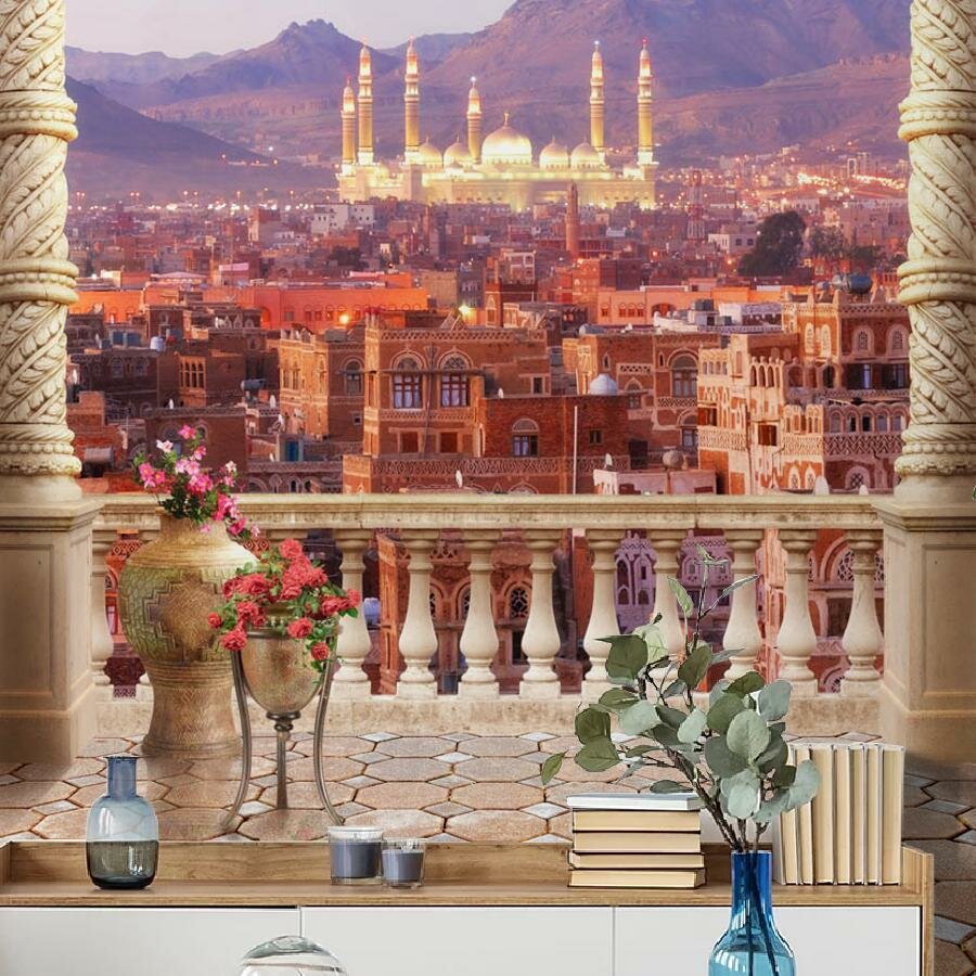 Фотообои Прекрасный восток 19-0090-S-Холст 270 x 200 см (ВхШ) Бесшовные, флизелиновые, влагостойкие обои MasterFresok