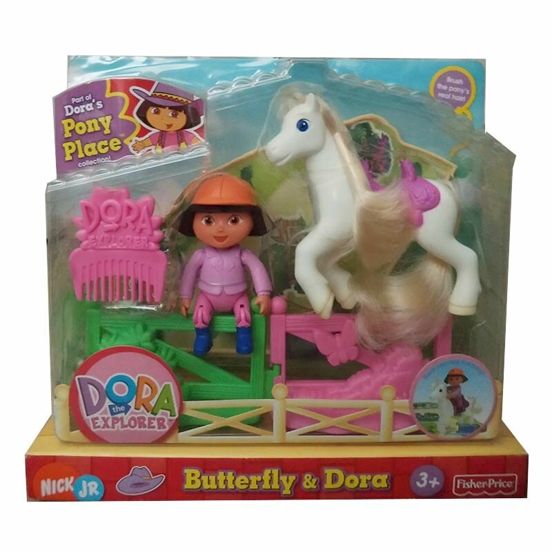 Dora The Explorer Pony Place Fisher Price / Детский набор игрушек Приключения Доры с мини-куклами, пони, забором, подходит для детей от 3 лет и старше