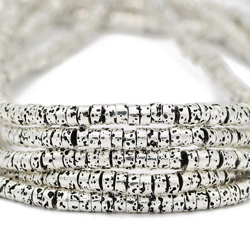 Кольцо многослойное серебряного цвета Antique Silver