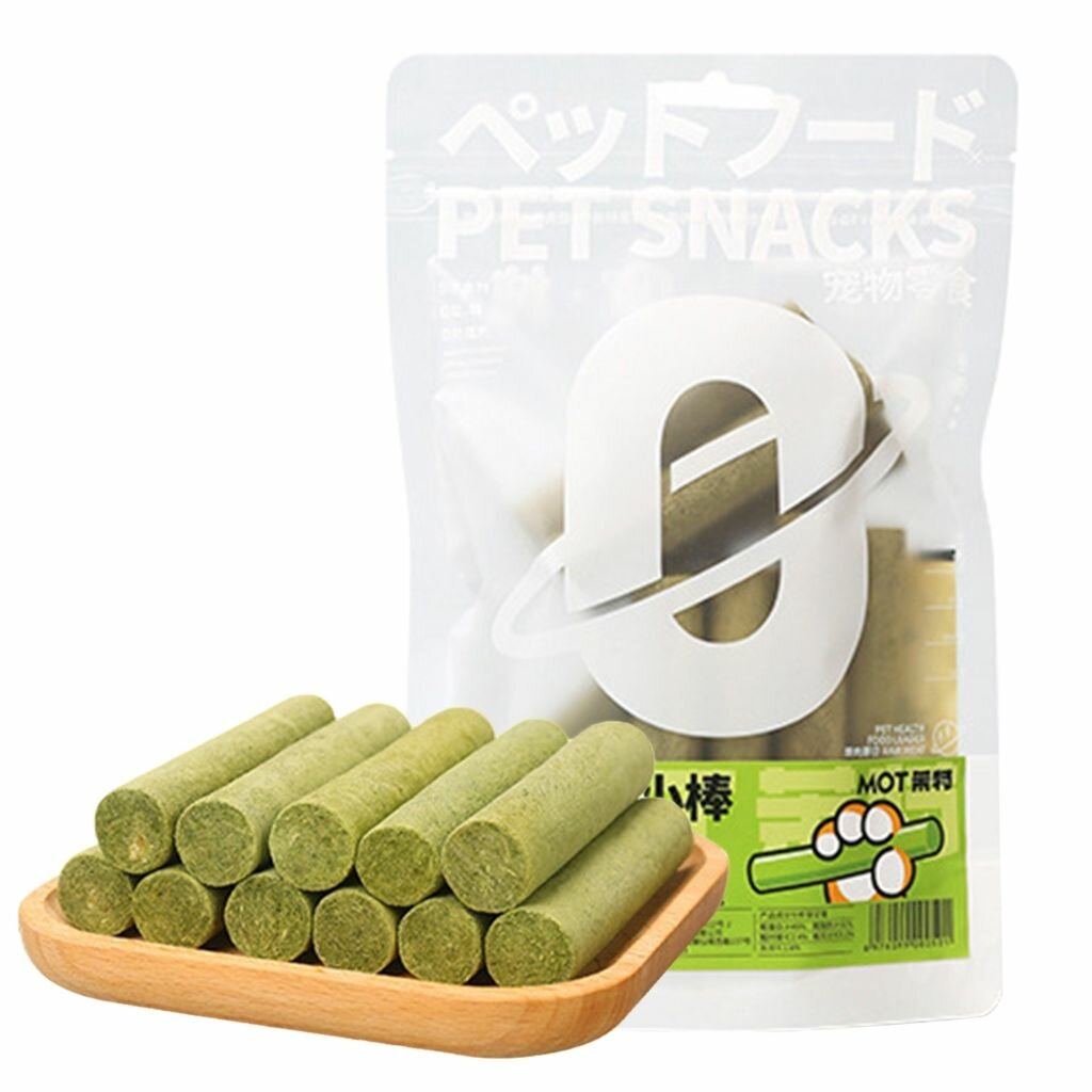 (1 упаковка по 10 штук) Палочка для чистки коренных зубов Cat grass, палочка зубов-cat grass stick