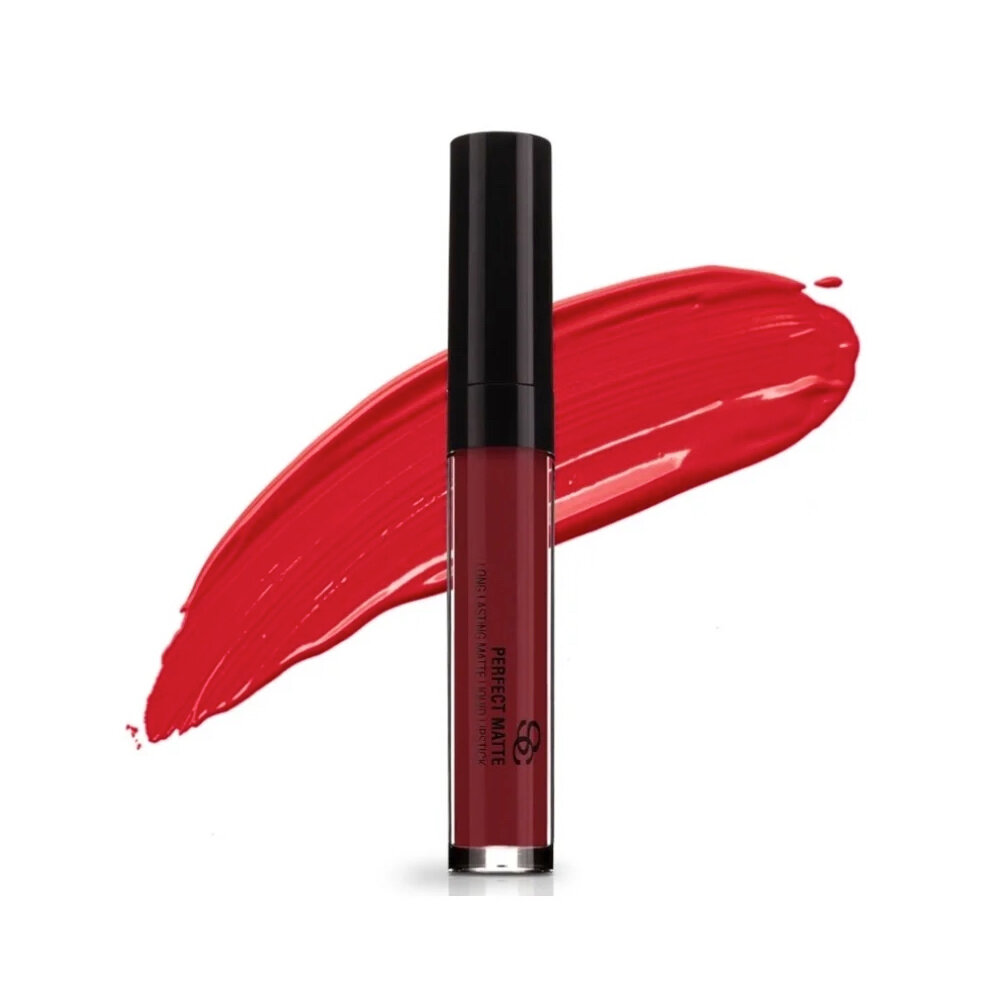 Стойкая матовая жидкая помада для губ, 5 мл/ Perfect Matte CHERRY WI, Salerm (Салерм)