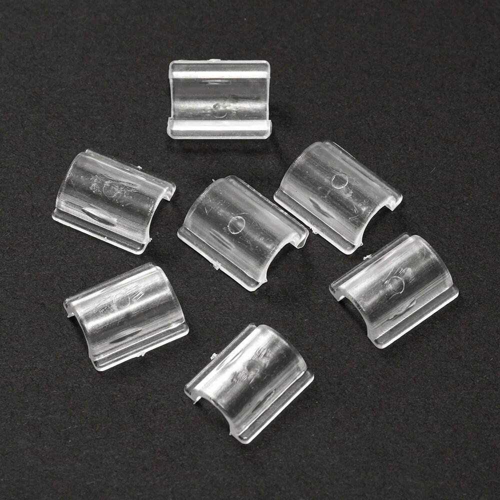 Резиновые основы для бантов 100 шт. 9x7mm, White