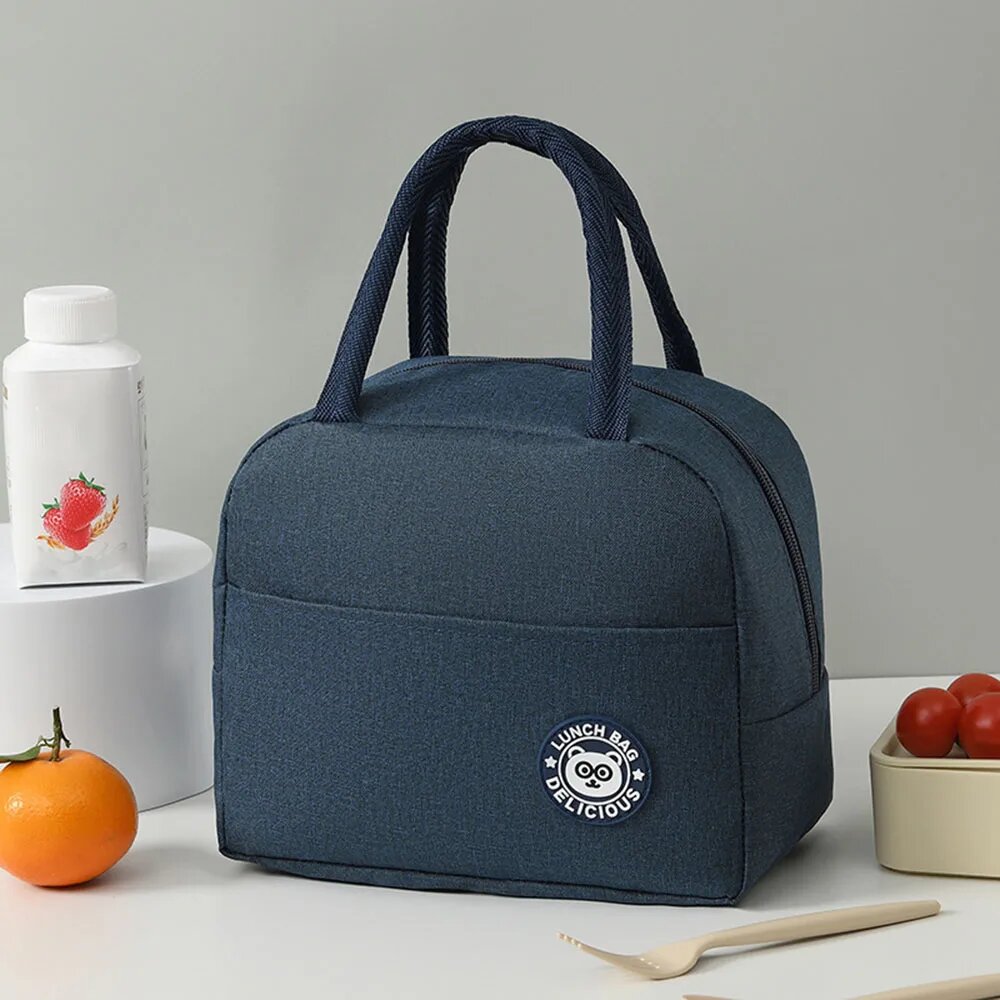 Термоизолированная сумка для еды, детский школьный Ланч-бокс, сумки для пикника для style2 navy blue