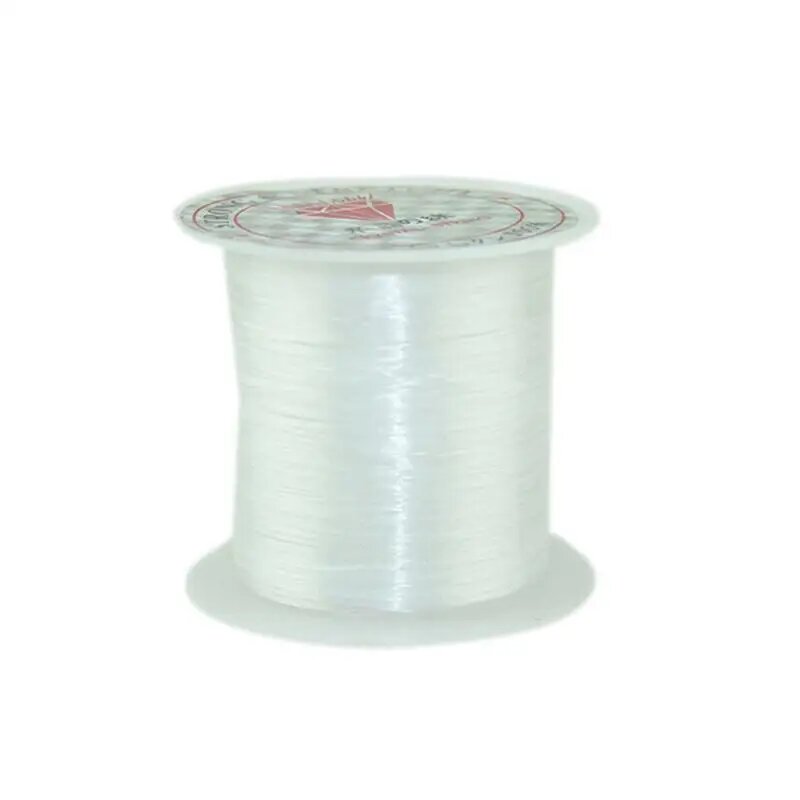Растягивающаяся резиновая нить для бисероплетения, 0,5 мм, 10 м Белый, белый