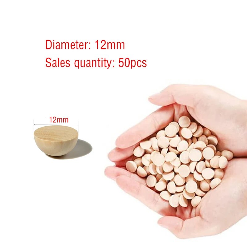 Полудеревянные шарики из бисера, натуральные полудеревянные шарики, необработанные деревянные бусины из сплит-дерева, сделай сам, искусство, Рождественский Декор, полукруглые деревянные шарики 12mm 50pcs