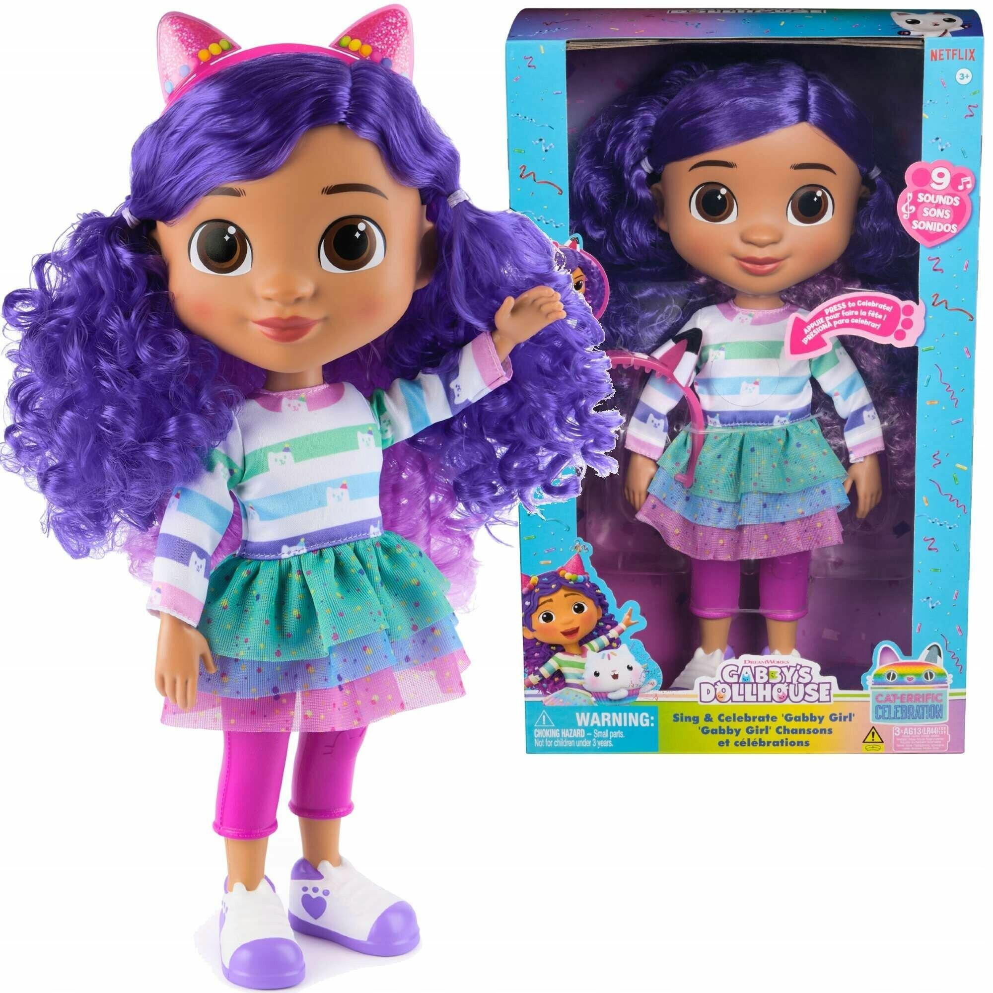 Куклы Spin Master Cat's House Gabi - Большая кукла Габби с повязкой на голову и кошачьими ушками 32 см - 6070859