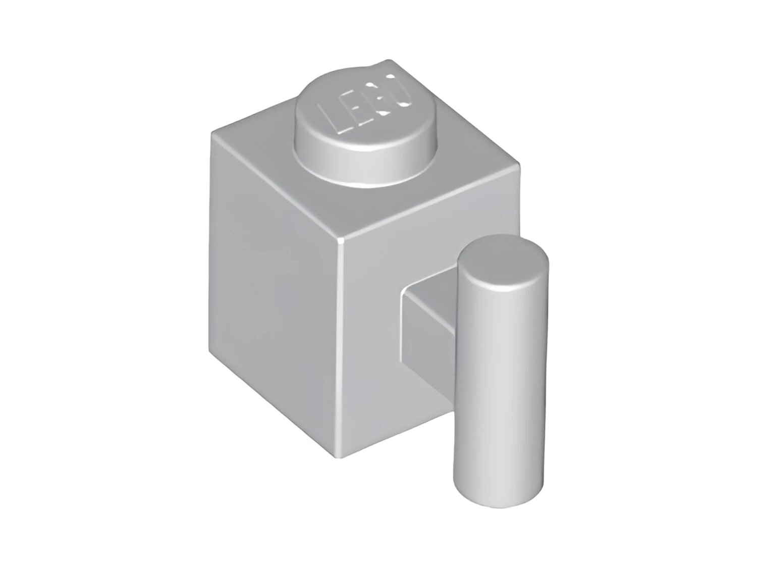 Деталь LEGO Lego Модифицированный кубик Brick, Modified 1 x 1 with Bar Handle 2921 (28917) Light Bluish Gray U