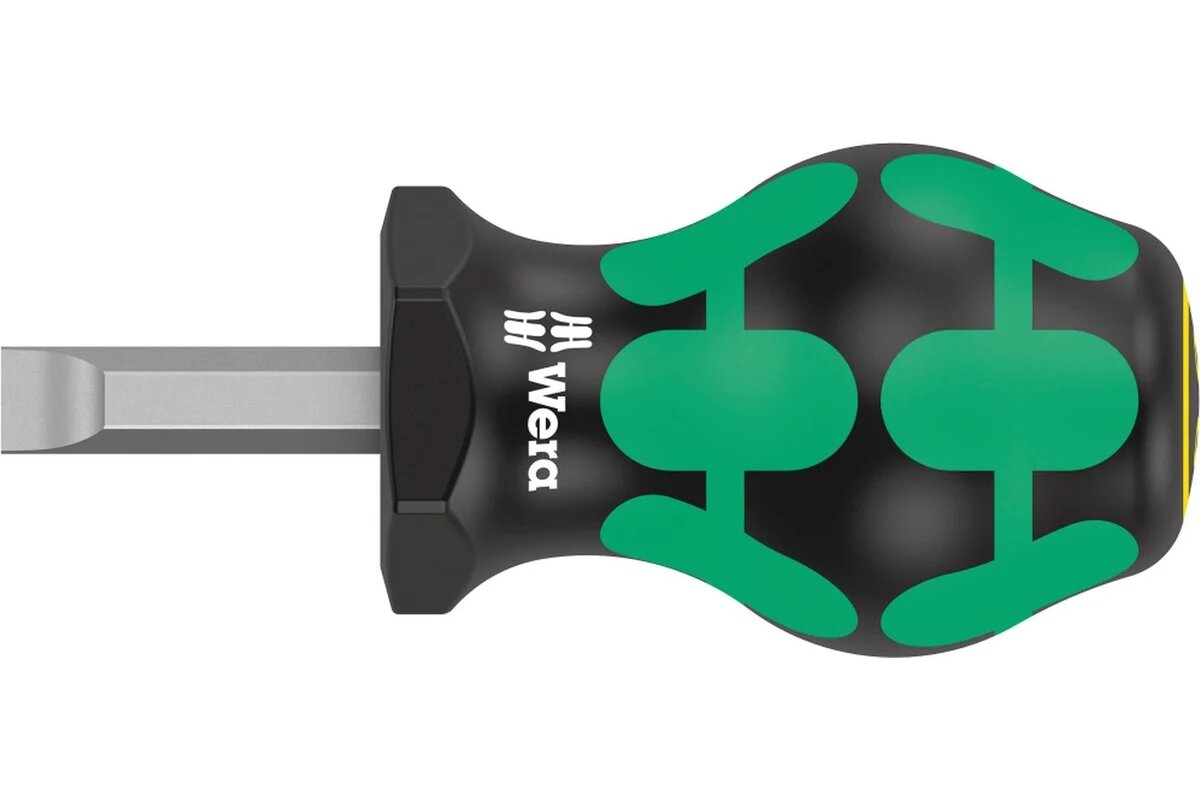 WERA 335 SL Stubby Отвёртка короткая шлицевая, 1.2x8.0x25 мм WE-008844