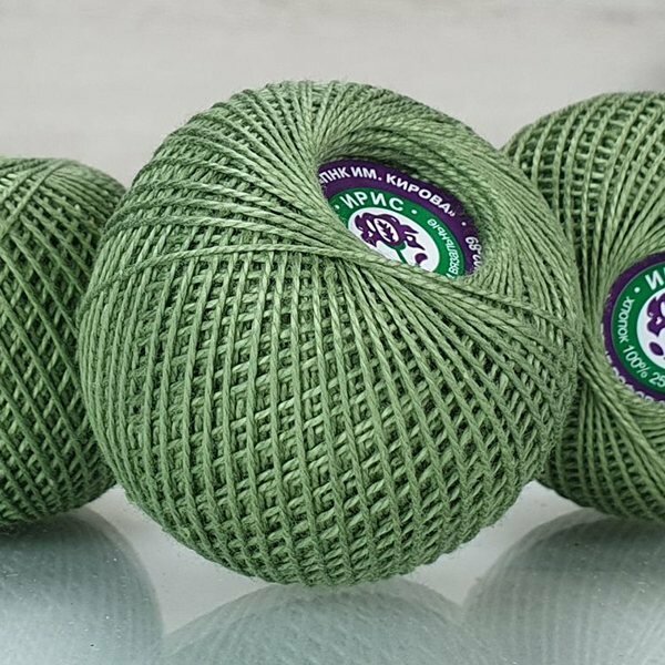 Пряжа ПНК им. Кирова ирис 20 6704 хаки (4 мотка)