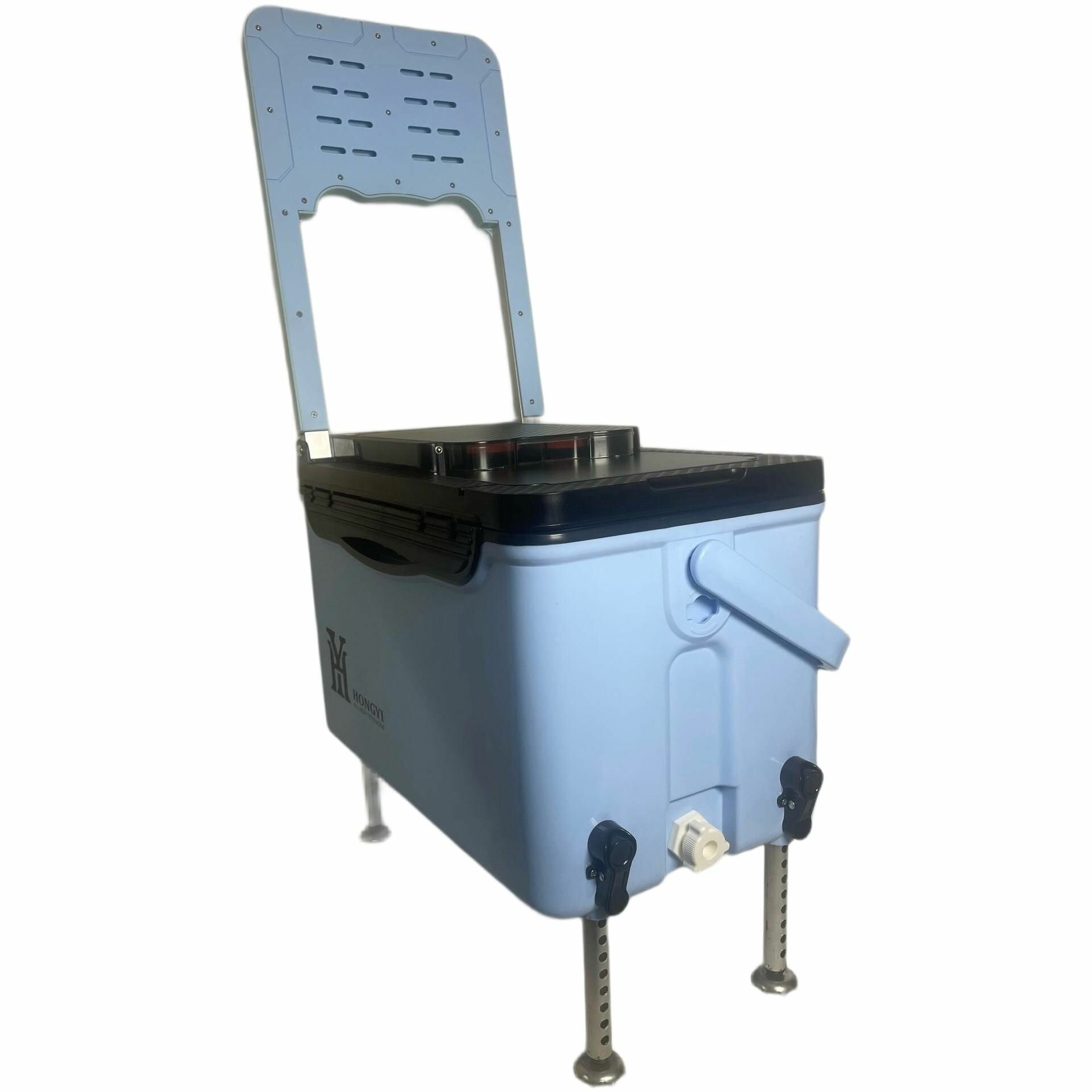 Термоящик-стул для рыбалки и пикника изотермический контейнер со спинкой, складной, удобный