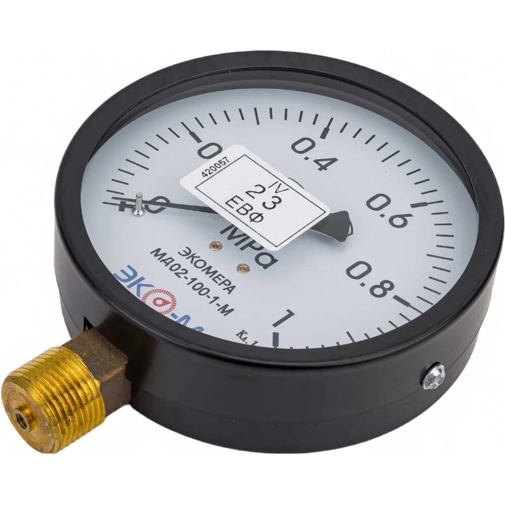 Манометр ЭКО-М Экомера МД02-100мм 0.1МПа М201,5 (экономичное исполнение) МД02-100-М-1МПа-ЭИ