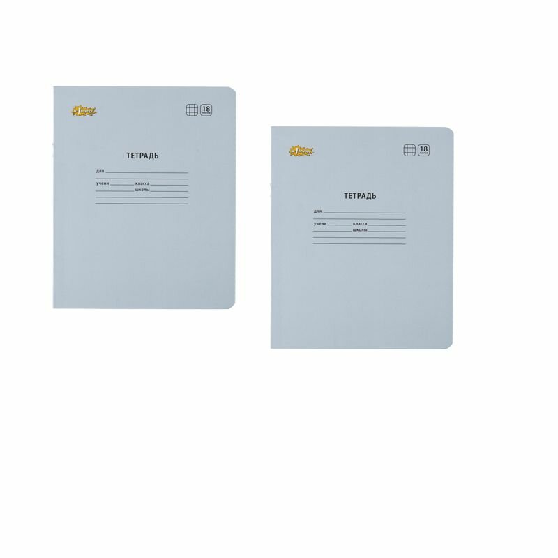 Комус Класс Тетрадь школьная, А5, 18 л, клетка, сиреневая, 10 шт в уп, 2 уп.