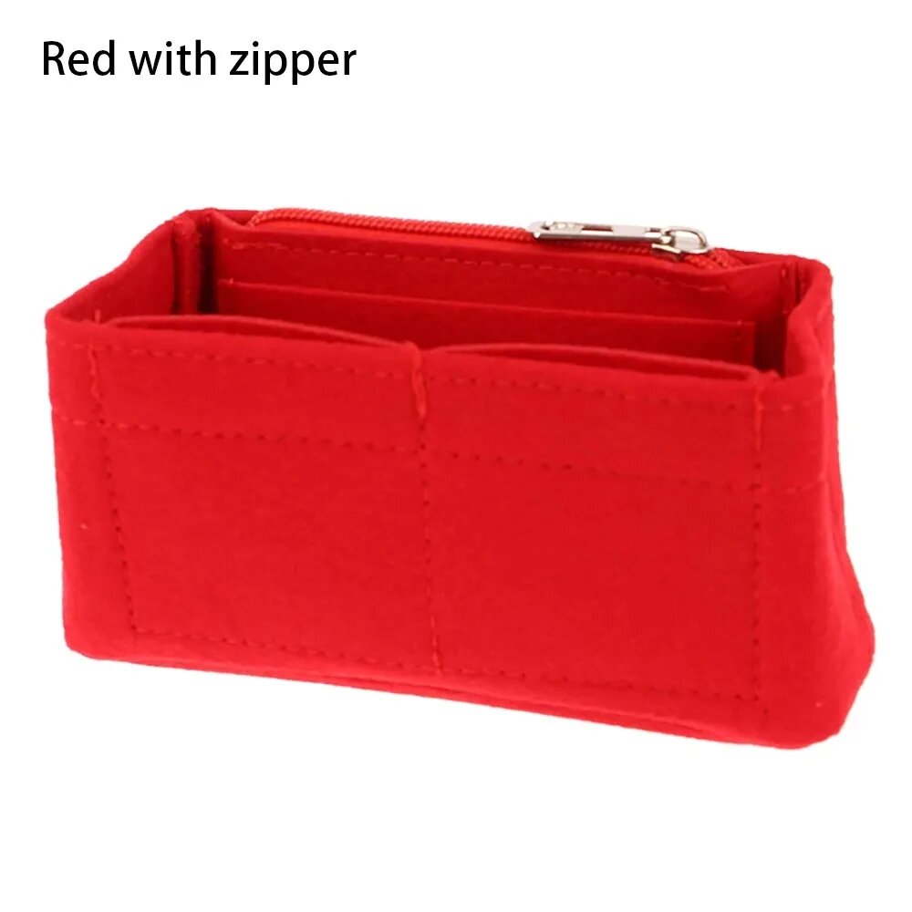 Мини-органайзер для сумок Longchamp, бежевый, черный, розовый, красный, Красный, red with zipper