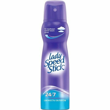 Дезодорант-спрей LADY SPEED STICK 24/7, "Свежесть облаков", 150 мл