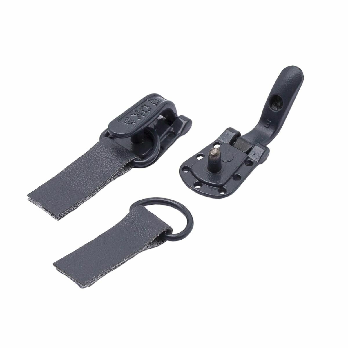 Крючок шубный айрис прочный металл, устойчивого к зимним условиям, серый, 5 шт (PQ5207)