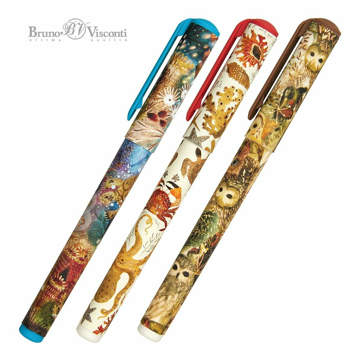 Ручка шариковая Bruno Visconti "DREAMWRITE" 0.7 мм, цвет чернил синий, в картонной тубе "Fauna. Птицы"