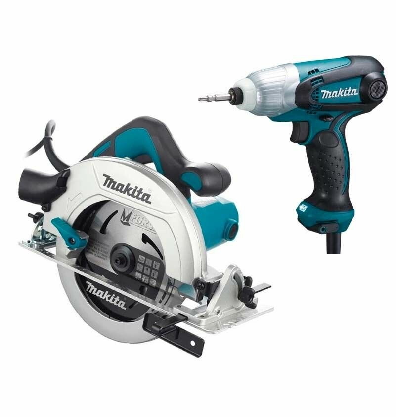 Набор инструментов Makita DK0168: шуруповерт TD0101 + дисковая пила HS7601