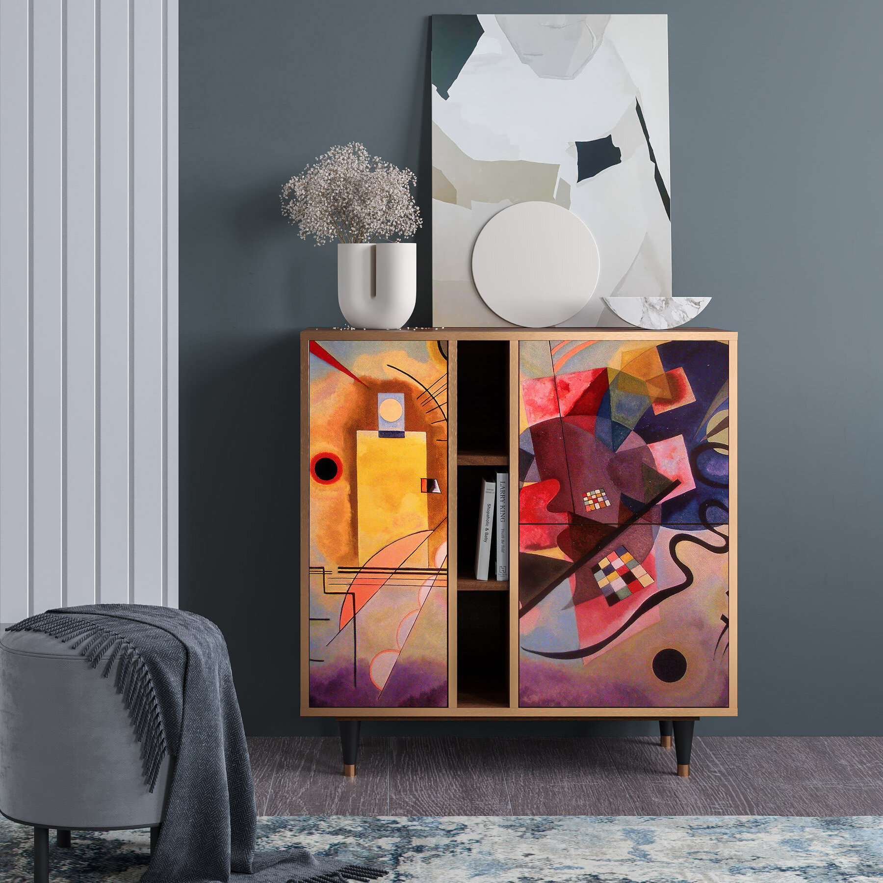 Комод - STORYZ - BS5 Modern Art by Kandinsky , Размер - 94 x 96 x 41 см, Цвет корпуса - , Орех