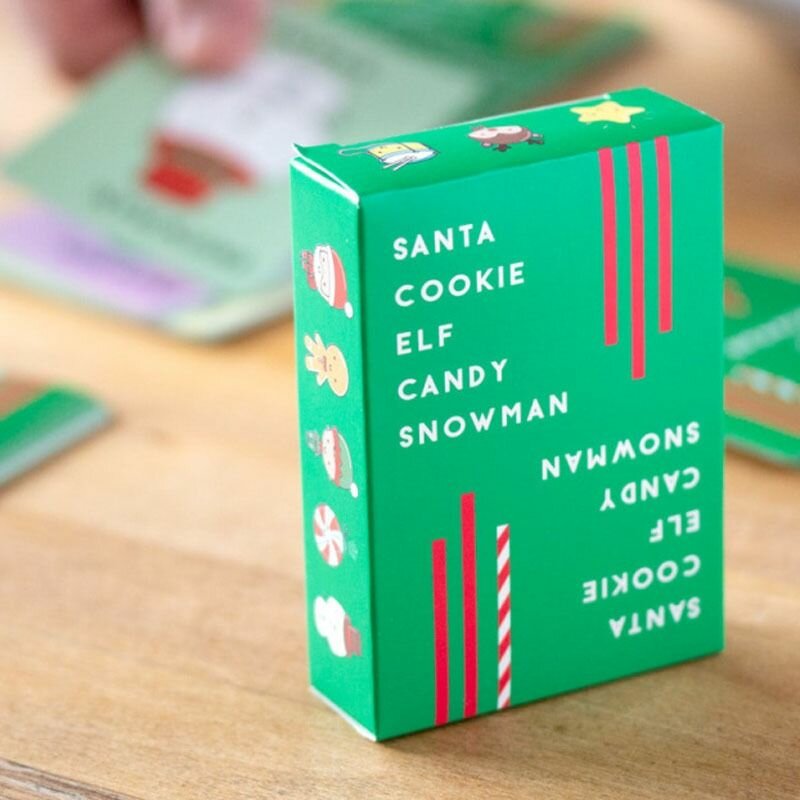 Социальная карточная игра Santa Cookie Elf Candy Snowman Taco Cat Goat Cheese Pizza, вечериночный слэп-экшен, семейная игра для компании, подарок на праздник
